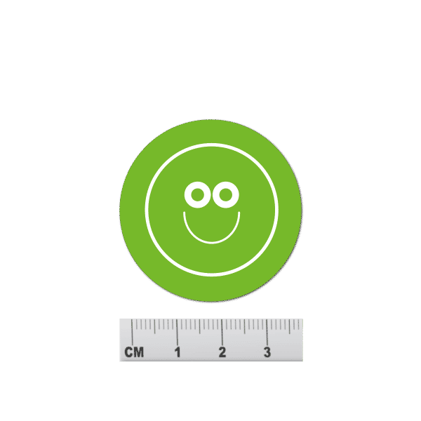 Budget Green Smiley Stickers