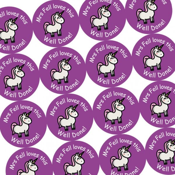 Personalised 25mm Stickers (70 Pack for Teachers)