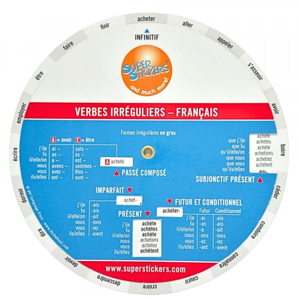Games: French Verb Wheel for school