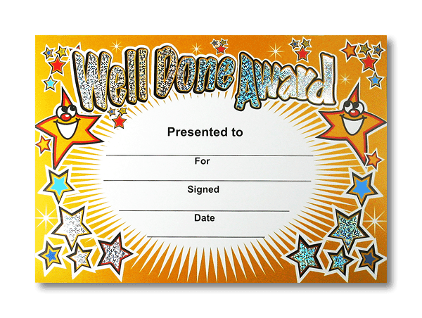 Job Well Done Certificate