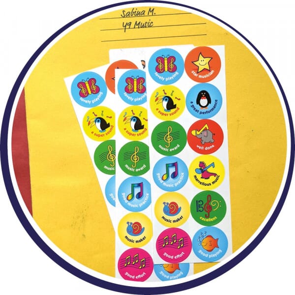 Music Reward Stickers - 120 stickers per pack