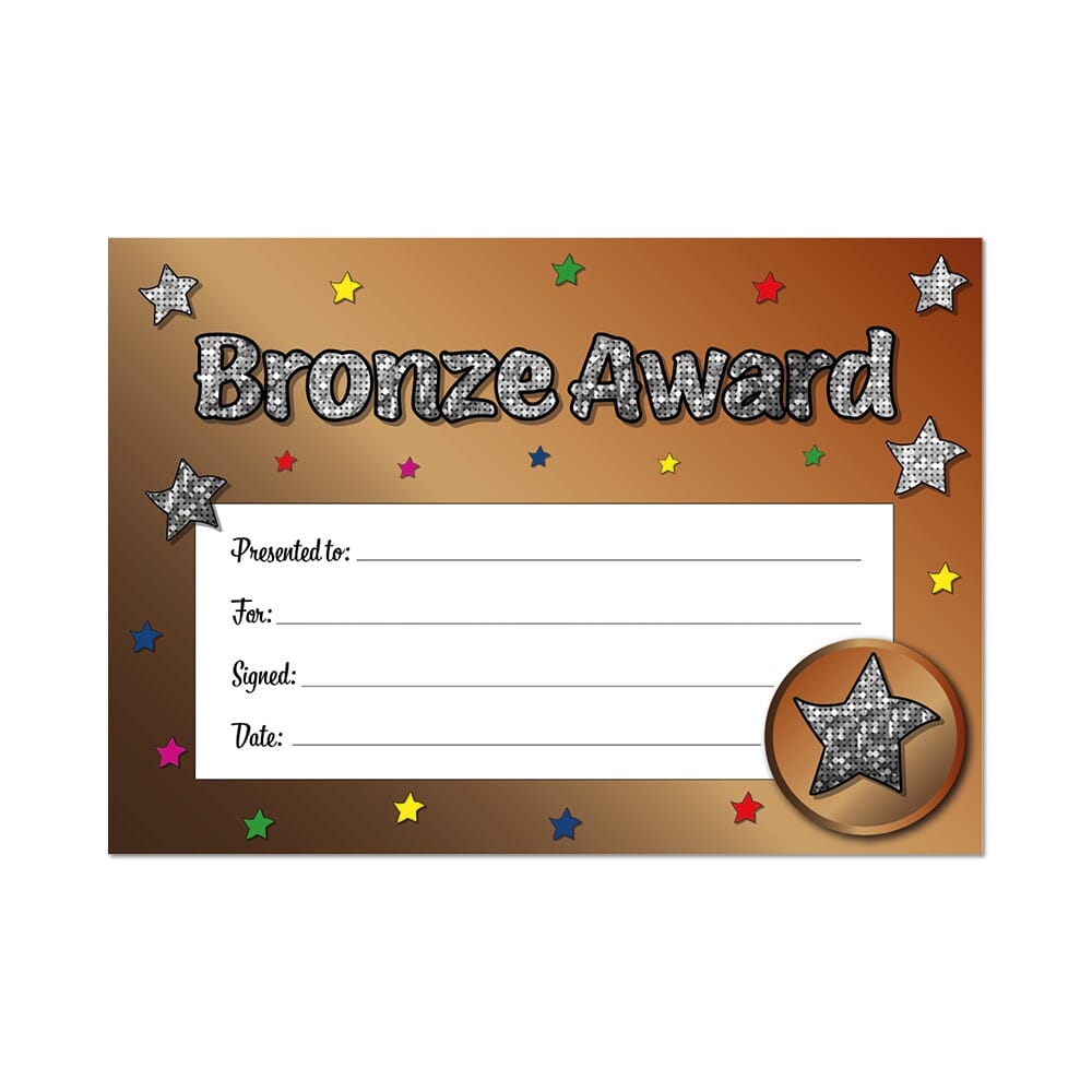Bronze Award Sparkling Certificate
