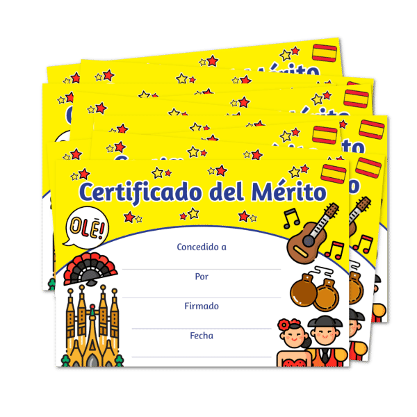 Certificado del Merito Spanish Certificate
