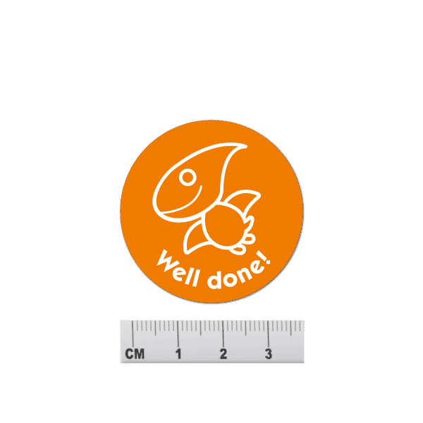 Stickers - Orange Dinosaurs (38mm) - 10 Sheet Pack