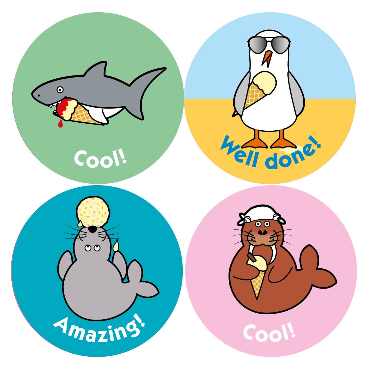 Seaside Praise Scratch and Sniff Stickers Stickers 38mm