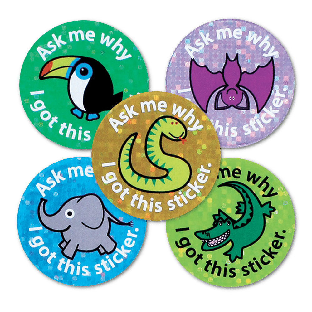 Sparkly 'Ask Me Why I Got This Sticker' Stickers