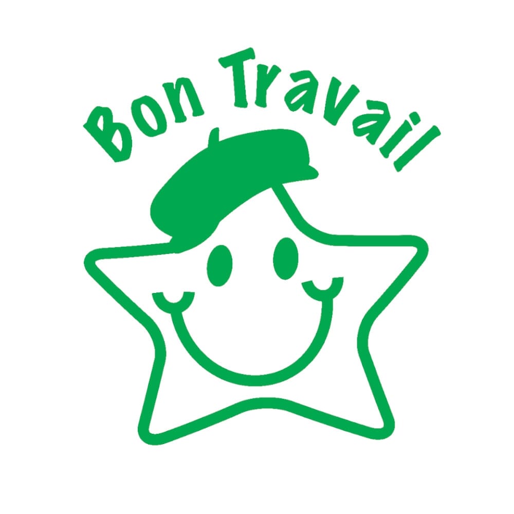 Green Bon Travail French Stamper
