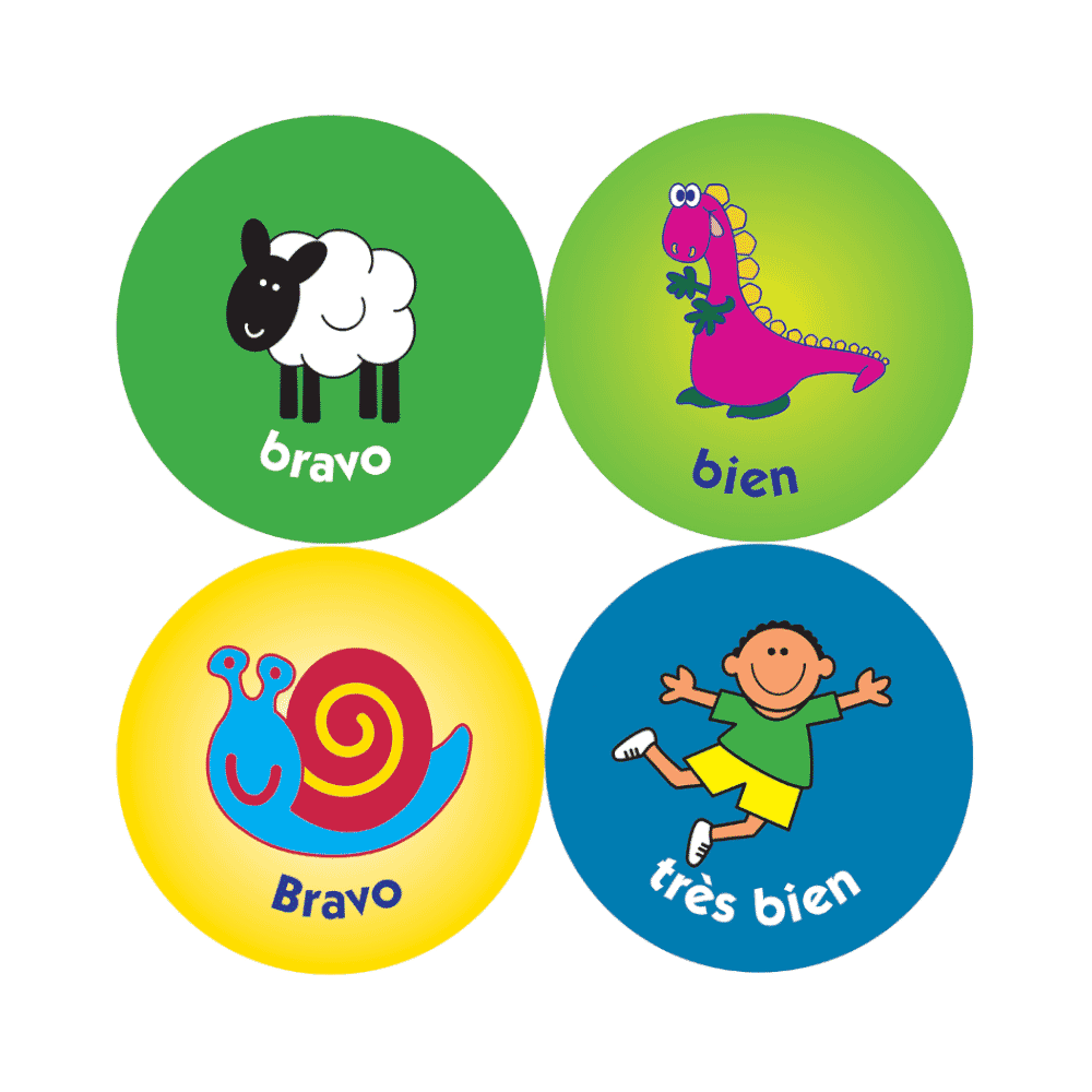 French Language Reward Stickers