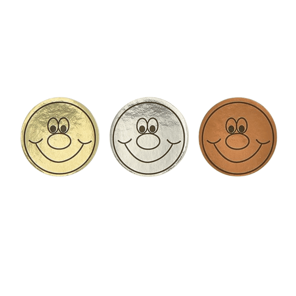 Stickers Shiny Smiles Gold/Silver/Bronze