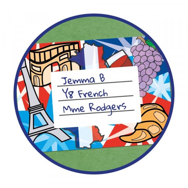 Exercise Book Labels: French - 32 labels per pack
