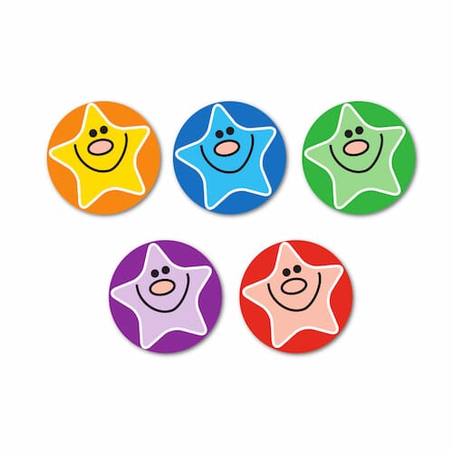 10mm Stars and Smiles Mini Stickers | SuperStickers.com