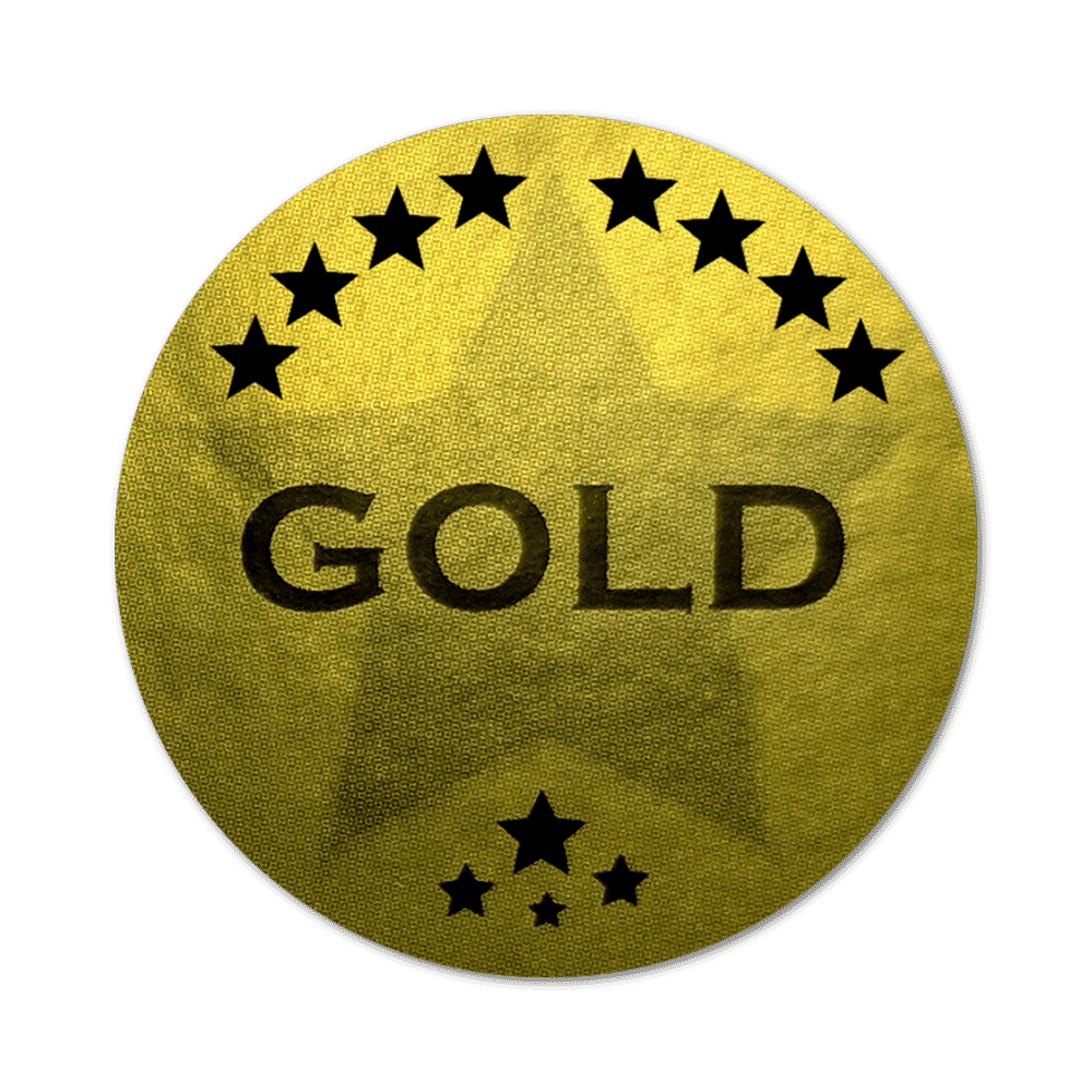 Metallic Gold Stars Stickers - 125 stickers per pack
