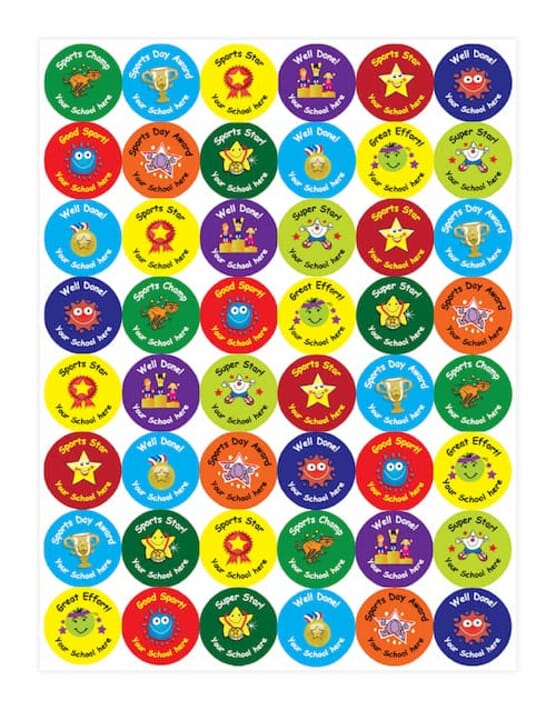 Quick Personalised Sports Day Stickers | SuperStickers