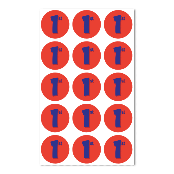 1st Stickers - 75 stickers per pack