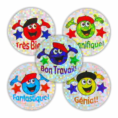 Sparkling French Stickers | SuperStickers.com