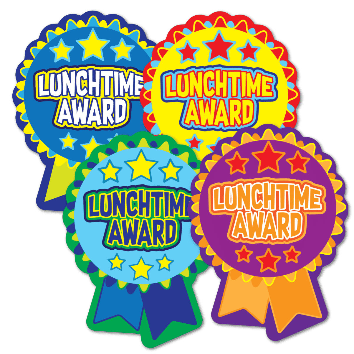 Lunchtime Award Rosette Stickers