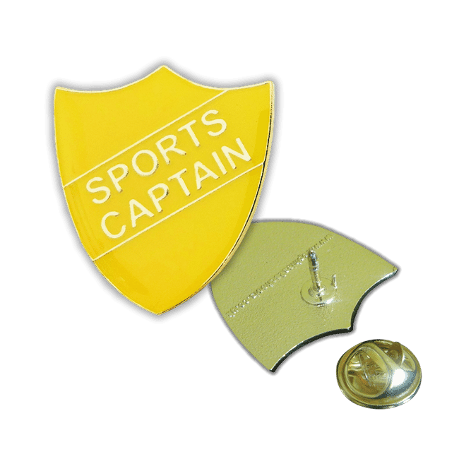 Sports Captain Shield Badge - yellow