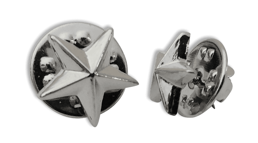 12mm Silver Star Badge