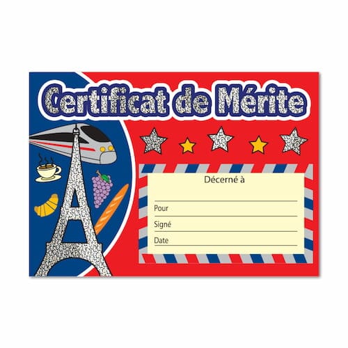 Sparkling French Certificates | SuperStickers