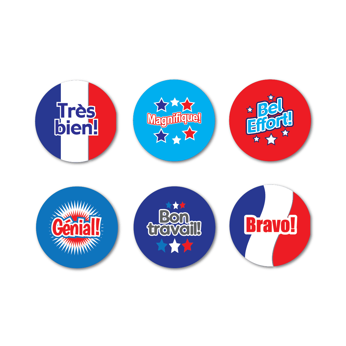 Praise Words French Mini Stickers