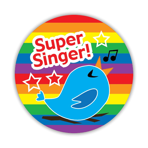 Sticker: Singing Award - 125 Stickers per Pack