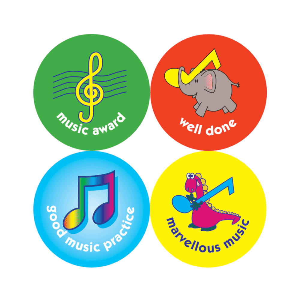 Music Reward Stickers - 120 stickers per pack