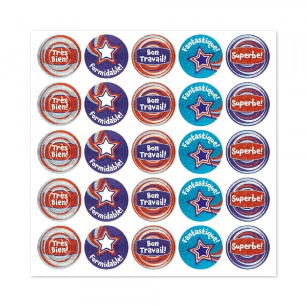 Sparkling French Praise Stickers