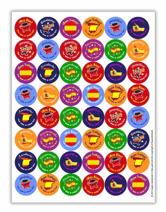 Spanish Quick Personalised Stickers | SuperStickers