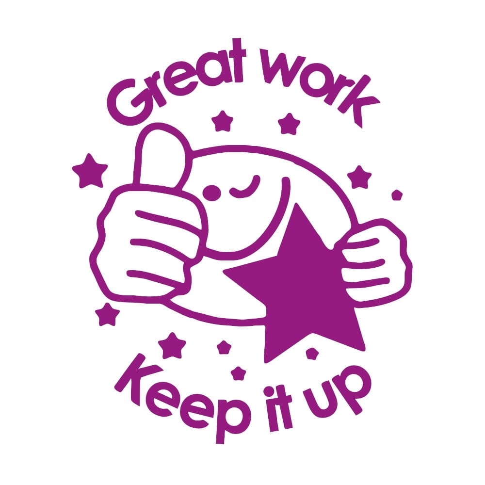 Purple Great Work Keep it Up Stamper