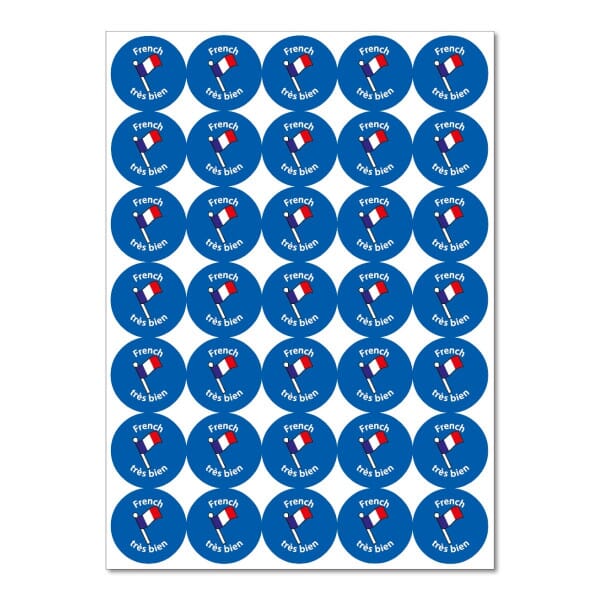 French Tres Bien Stickers - 140 stickers per pack