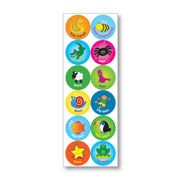 French Language Reward Stickers