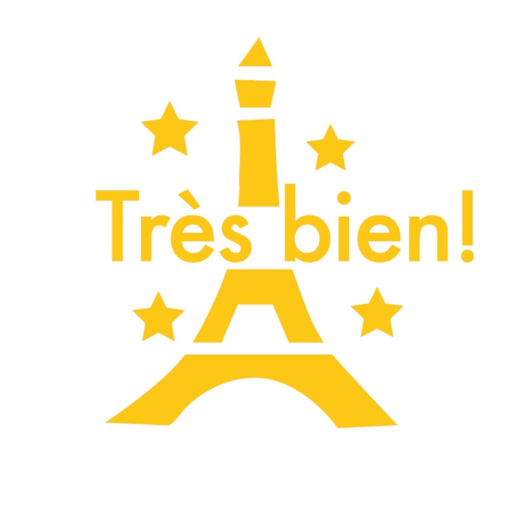 French Très Bien Stamper in Gold