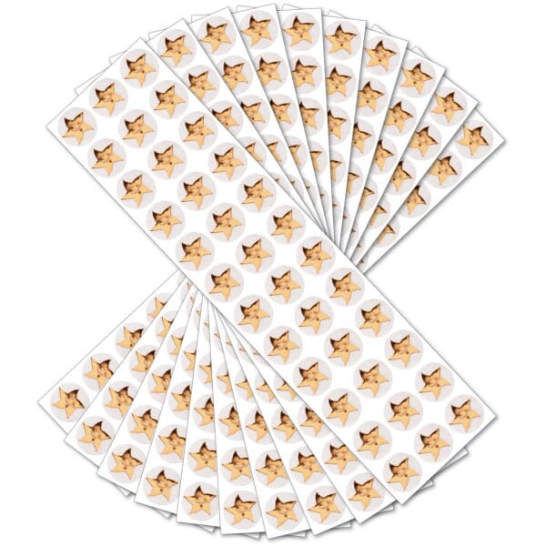 Gold Star Mini Stickers - 720 stickers per pack
