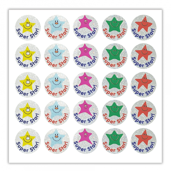 Sparkling Superstar Stickers - 125 Stickers per pack