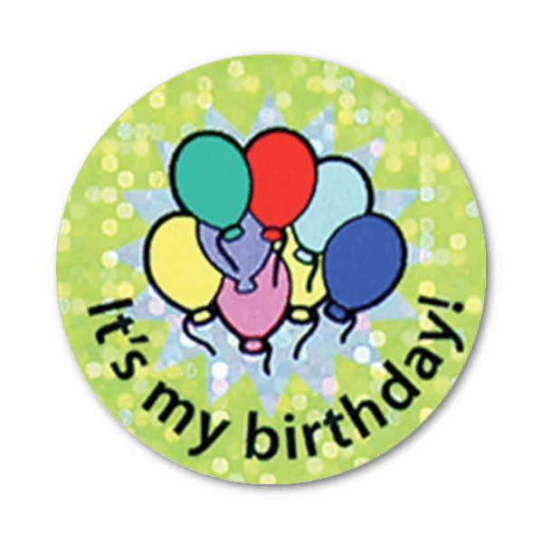 Sparkly Birthday Stickers