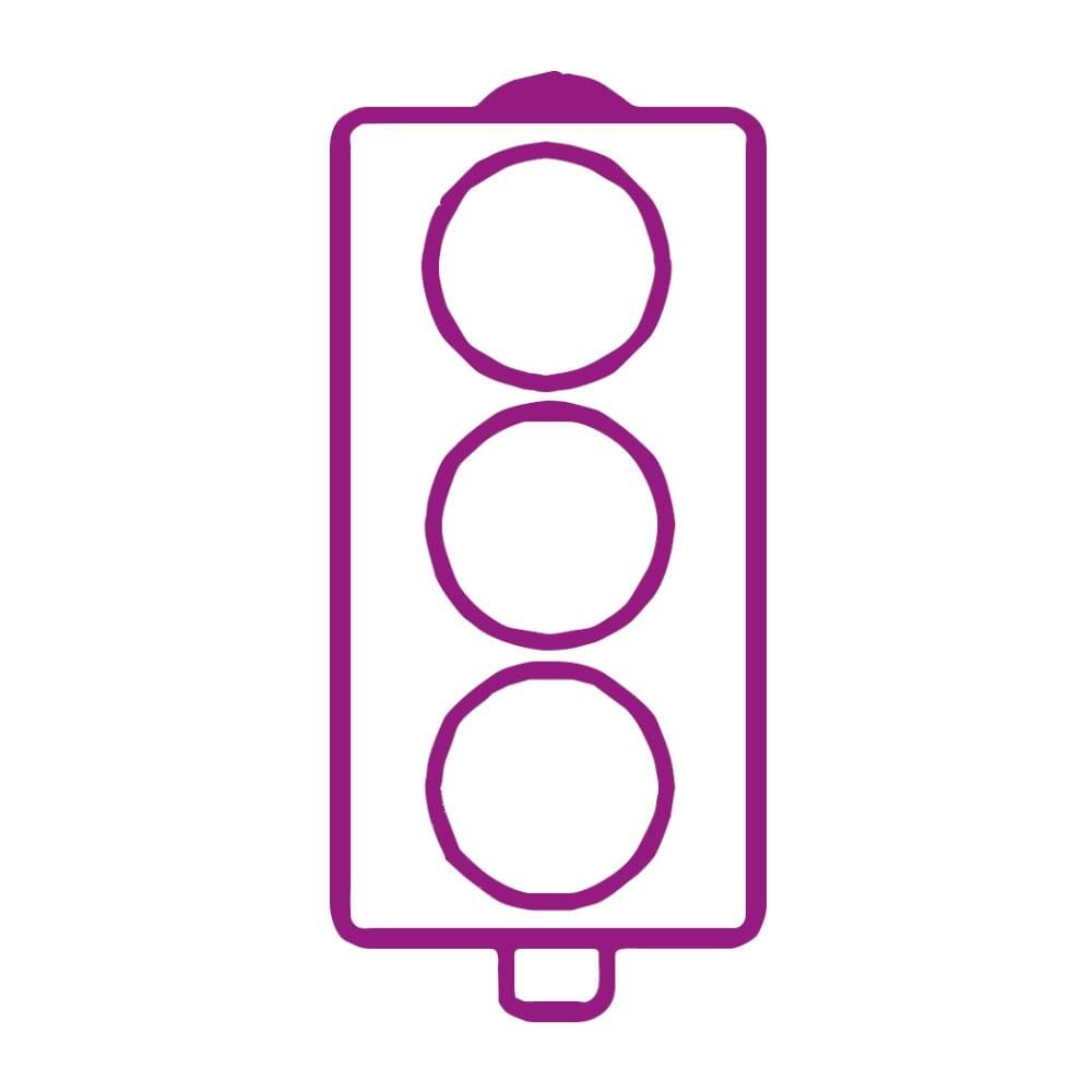 Purple Traffic Light Stamper