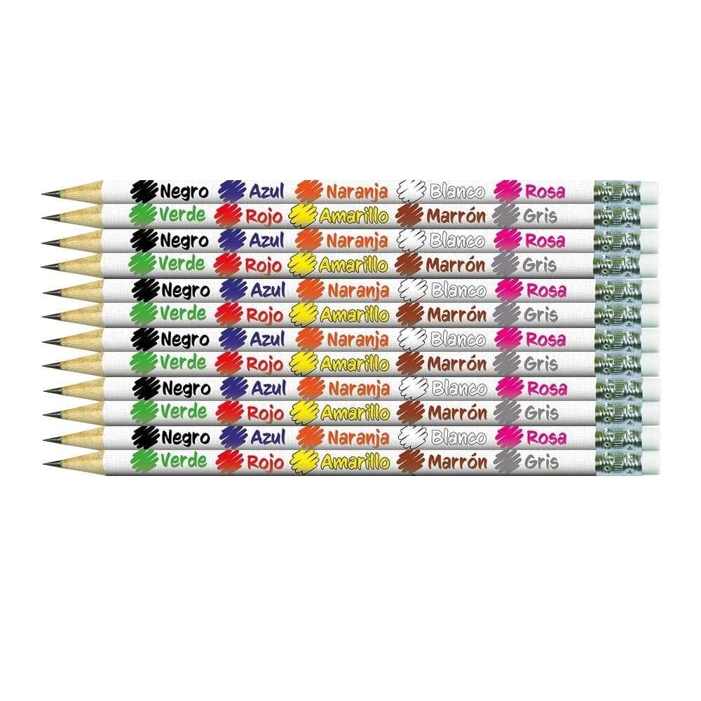 Spanish Colours - 12 identical pencils
