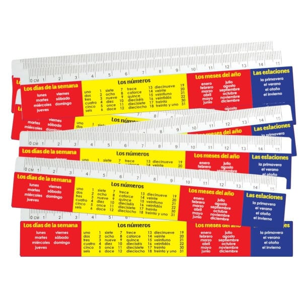 Spanish Days, Months and Numbers Ruler
