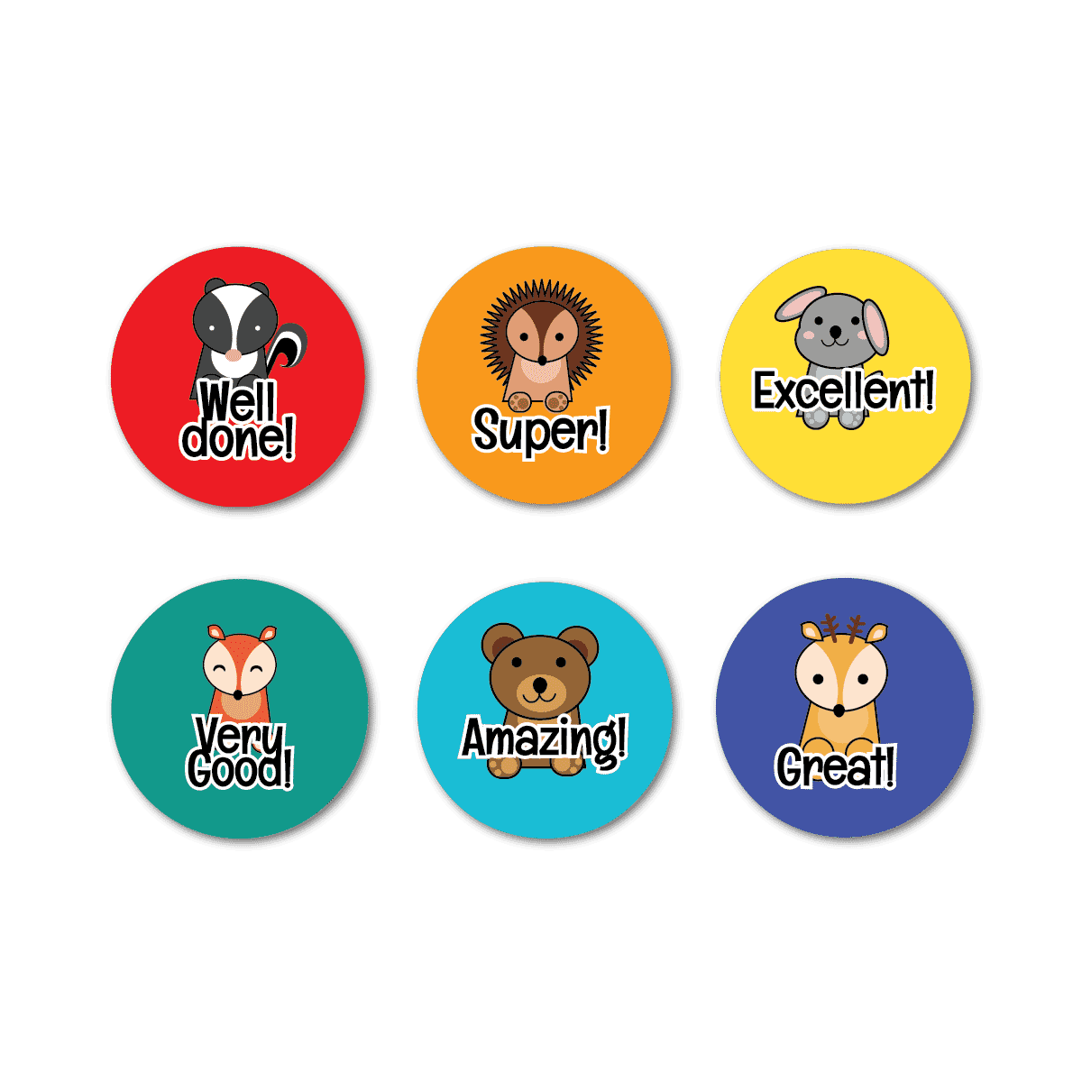 Cute Animal Praise Mini Stickers