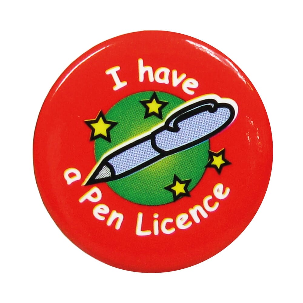 Badge: Pen Licence - 20 per pack