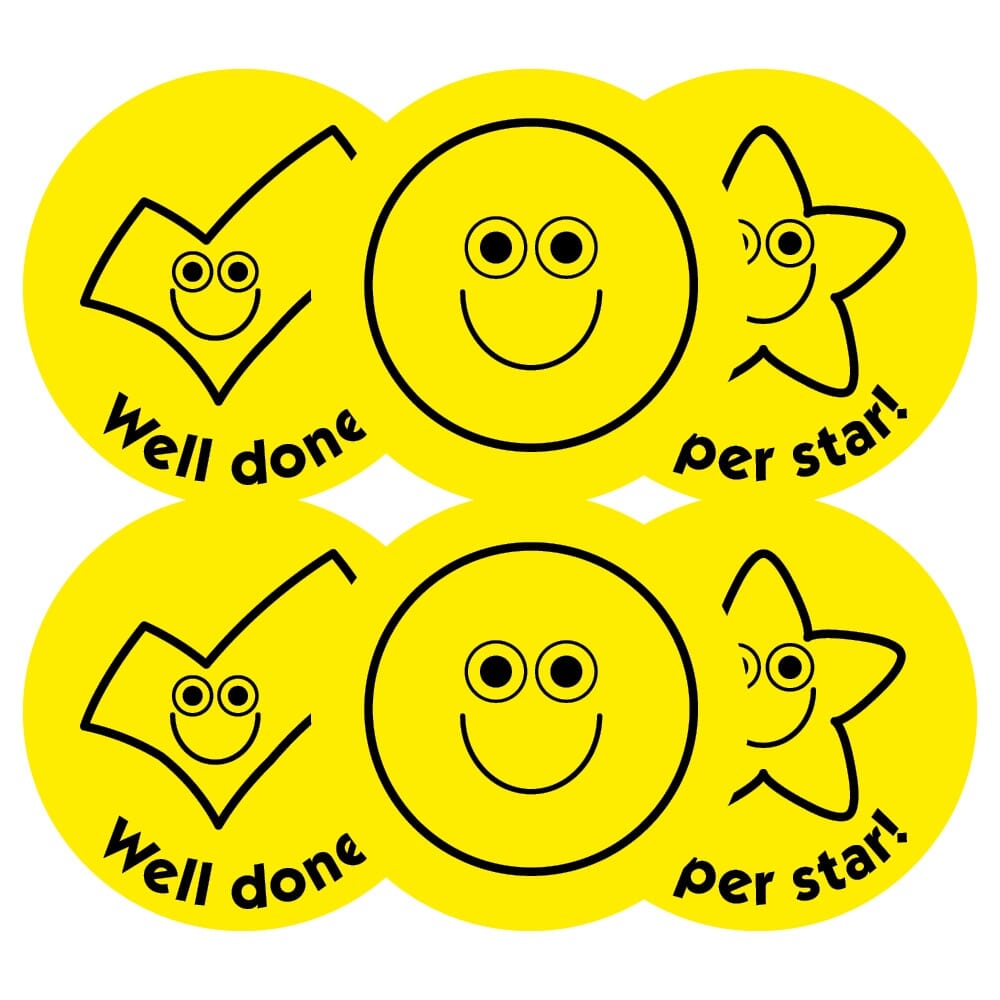 Yellow Budget Sticker Value Pack - 300 stickers per pack - 20 Sheets