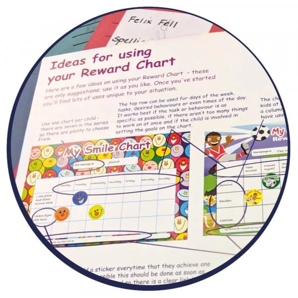 Smile face Reward Chart and Stickers