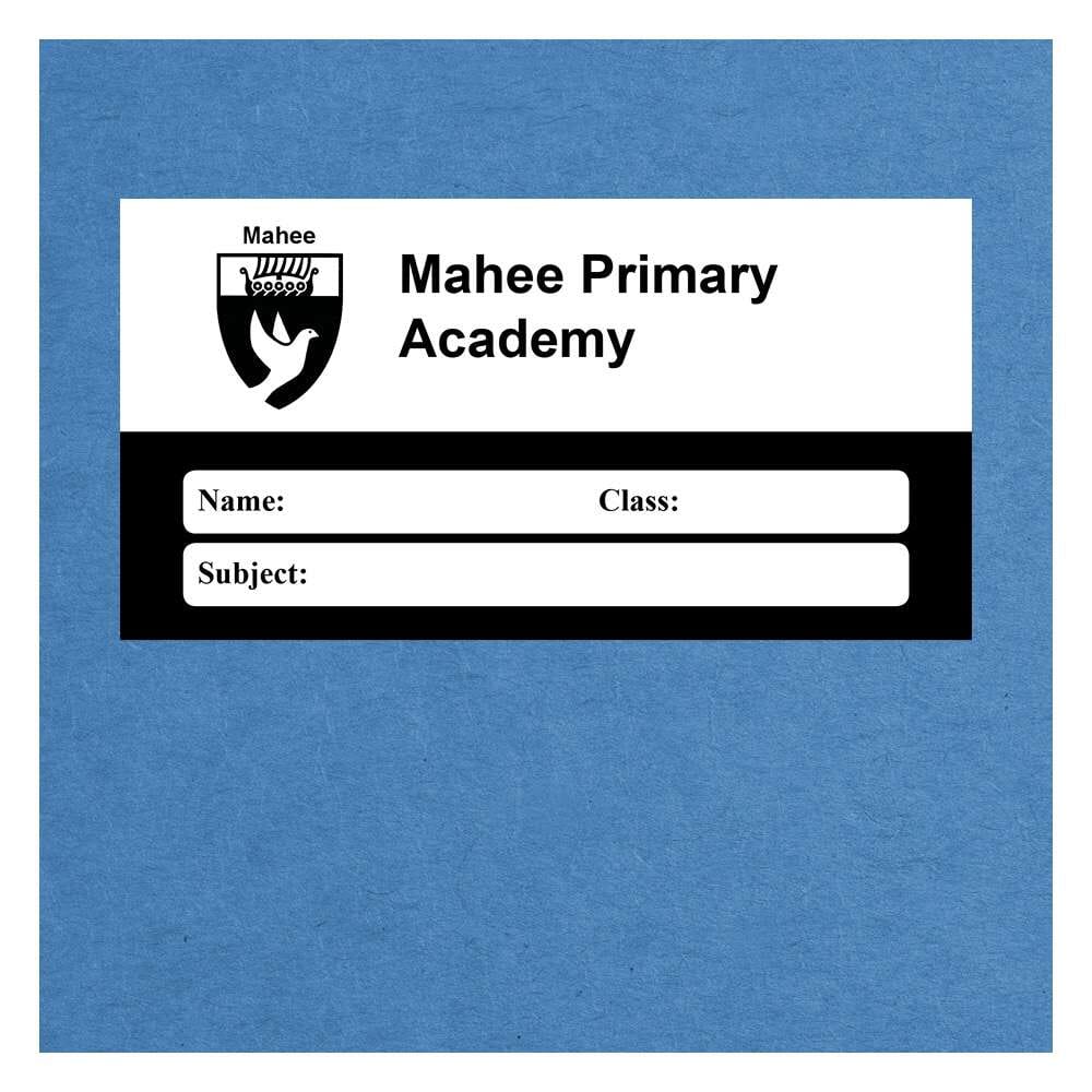 Black Personalised Exercise Book Labels