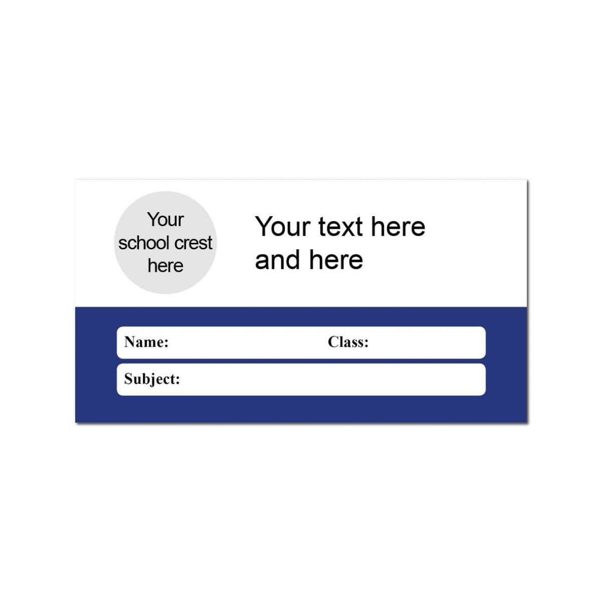 Dark Blue Personalised Exercise Book Labels