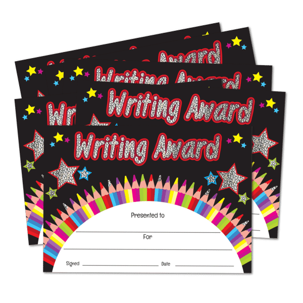 Writing Award Sparkling Certificate