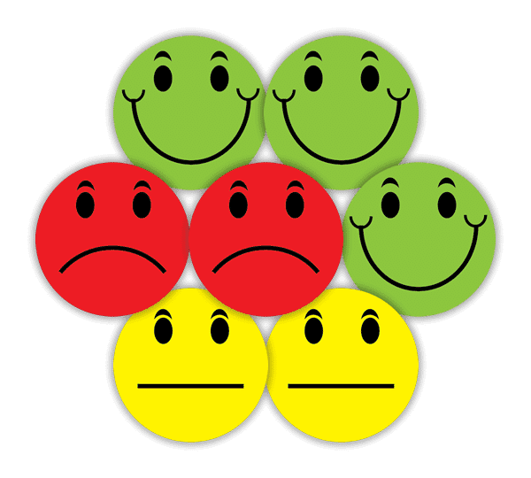 Happy/Sad Face Stickers - 245 Stickers per Pack