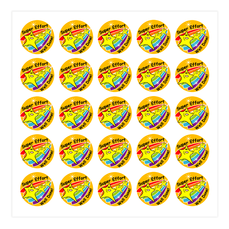 Sticker: Super Effort Well Done! - Stars