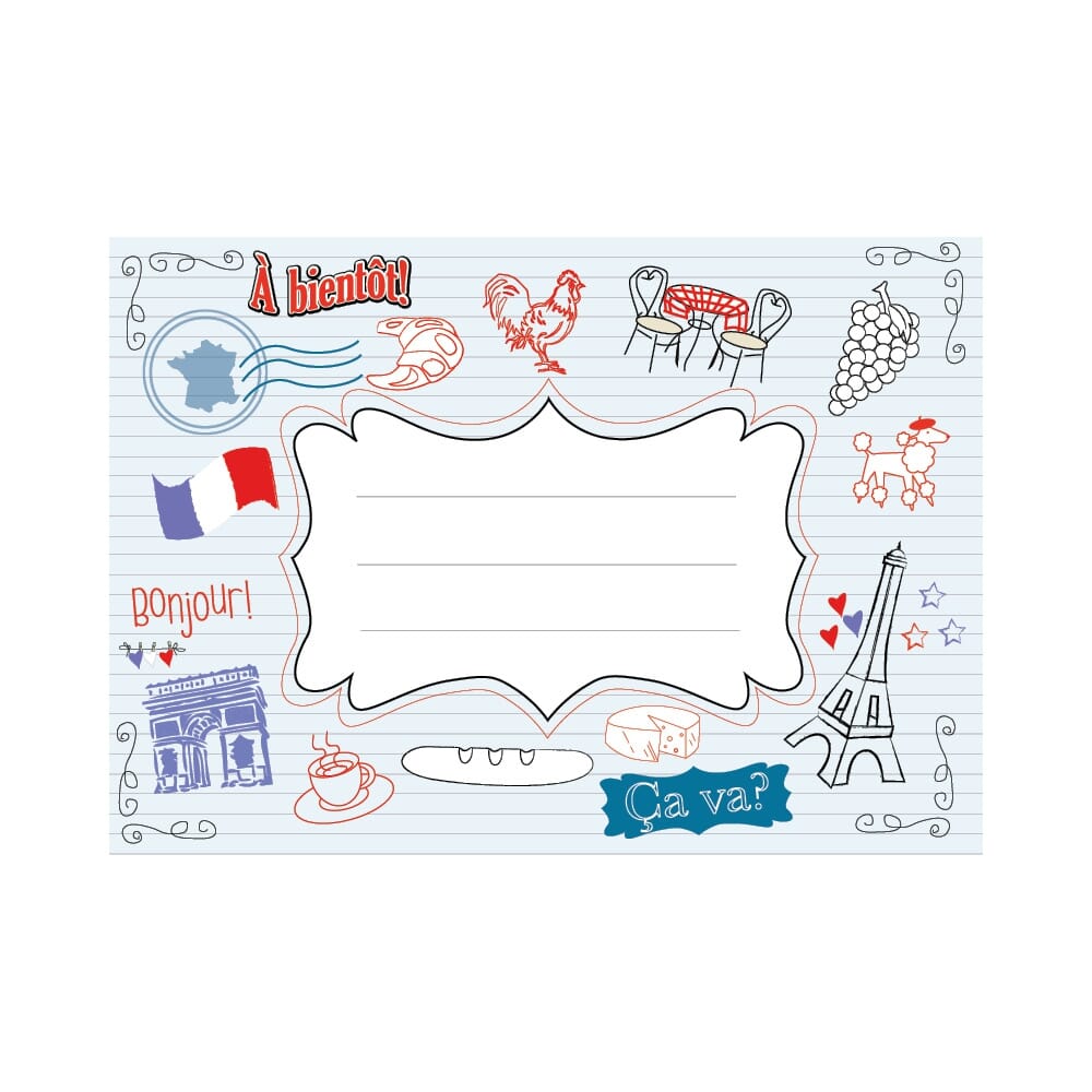 French Exercise Book Labels | SuperStickers