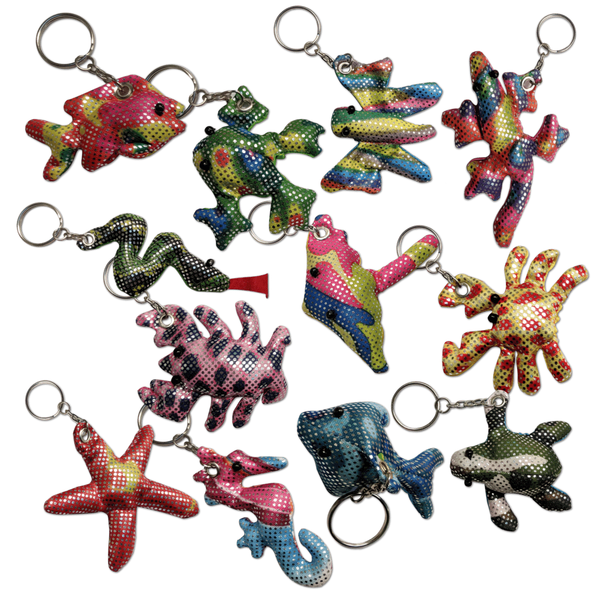 Animal Keyrings filled with sand
