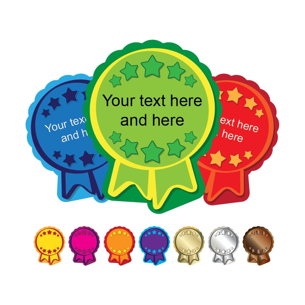 Personalised Rosette Stickers - SuperStickers